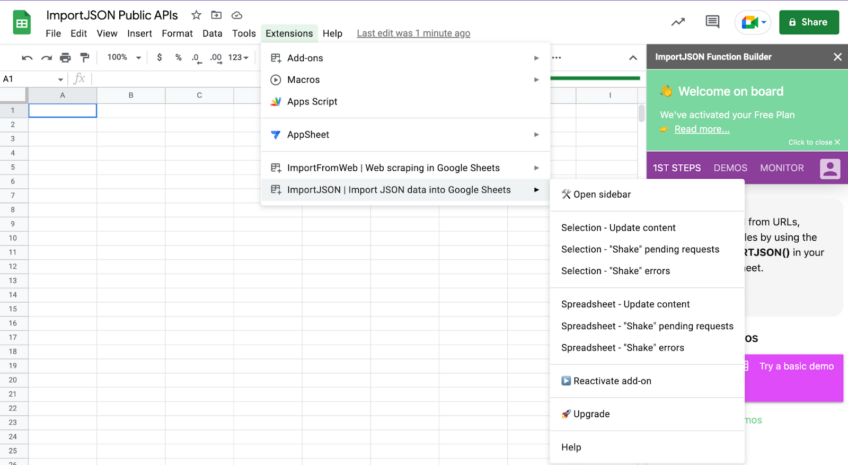 How to use an API without coding - ImportJSON