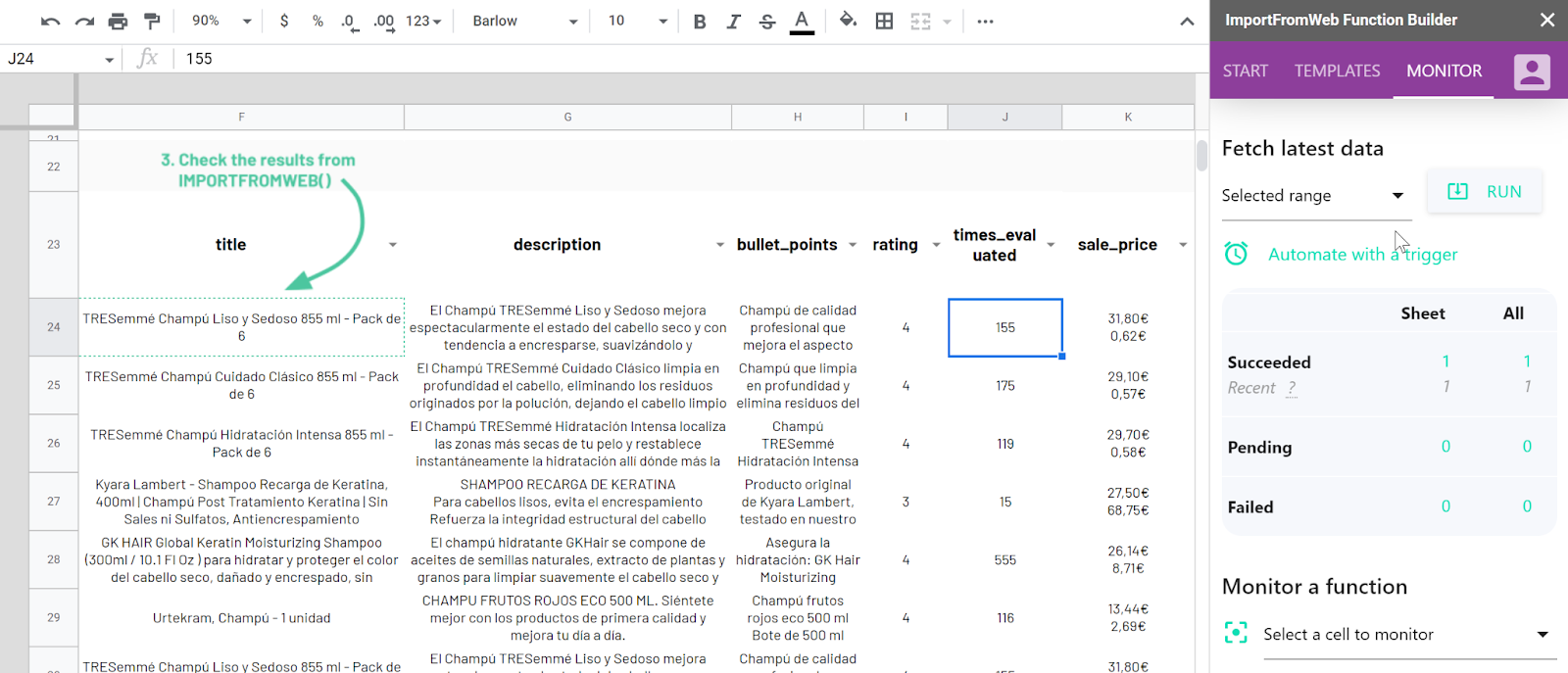 Alternative to IMPORTXML - ImportFromWeb