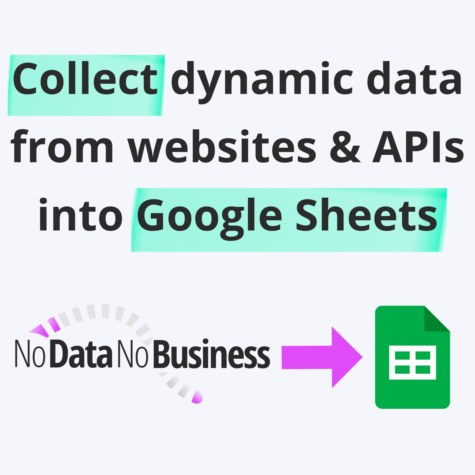 Google Sheets add-ons for scraping web data - NoDataNoBusiness
