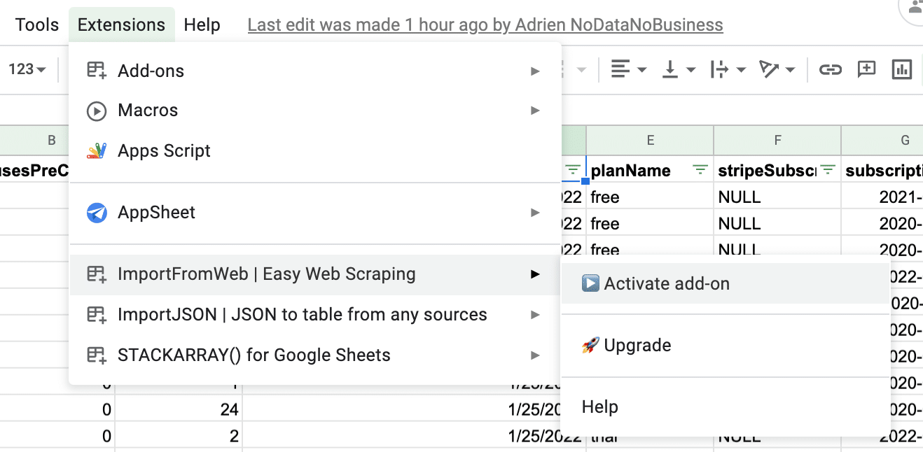 Install and activate ImportFromWeb