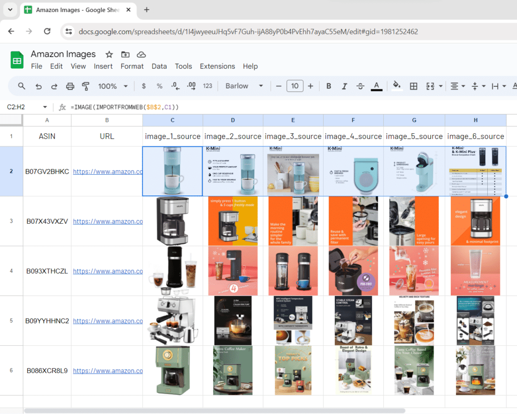 How to Download Product Images from Amazon? Using Google Sheets